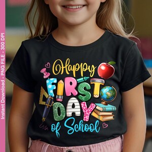 Happy First Day of School PNG, 1st Day of School PNG, Hello School PNG ...