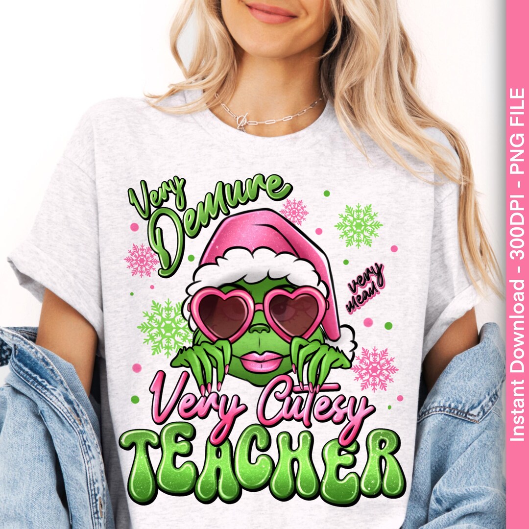 Very Demure Teacher PNG, Christmas Teacher PNG, Feeling Extra Demure ...