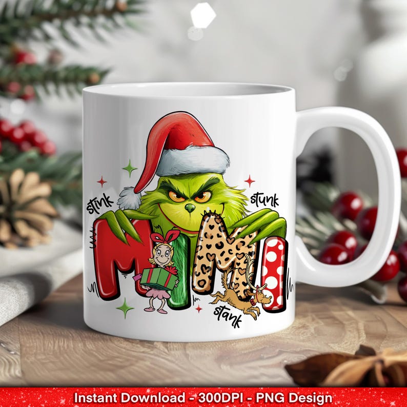 Christmas Grinc Mimi PNG, Green Holiday Movie Character Mimi Design ...