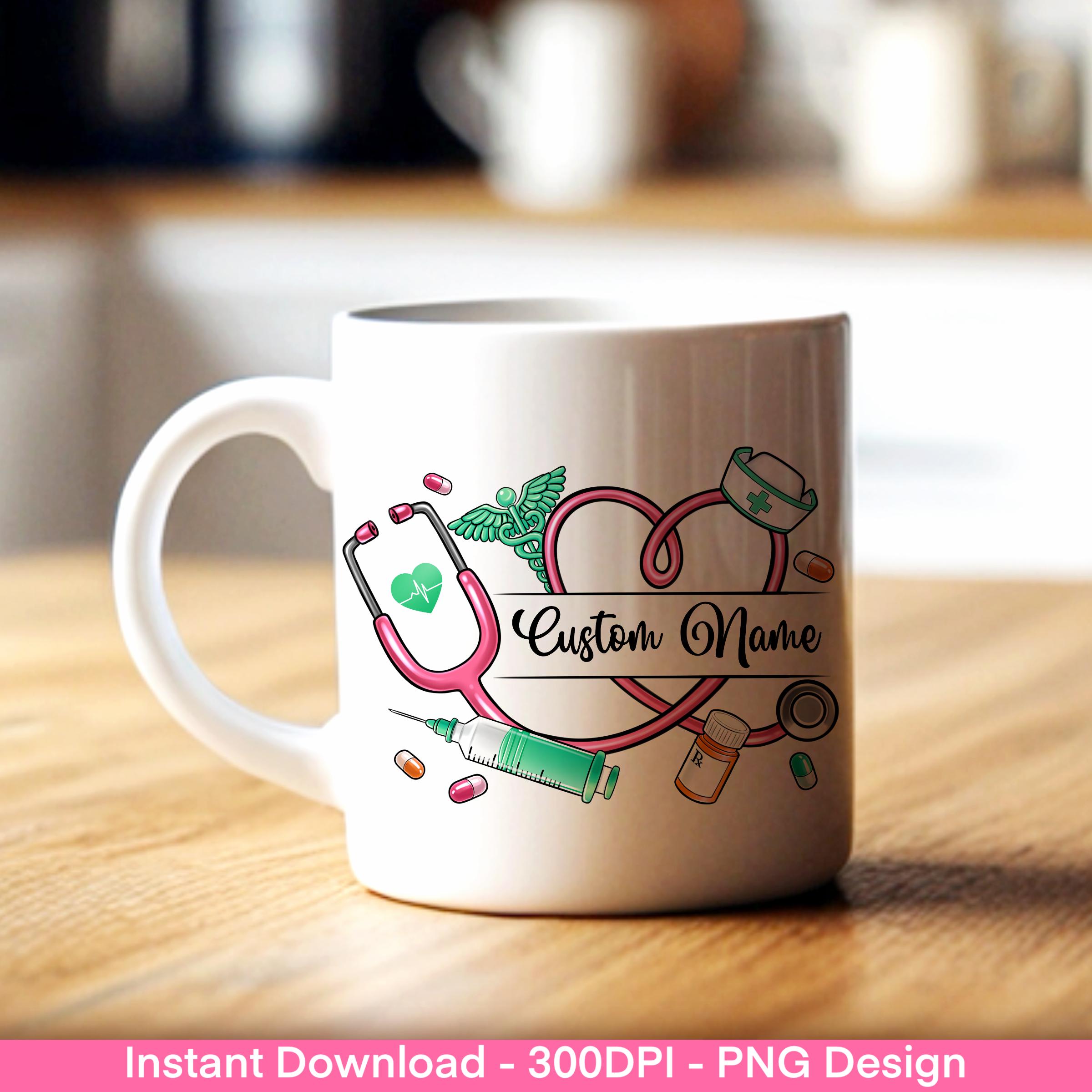Personalized Nurse PNG: Custom Name Sublimation Design (digital ...