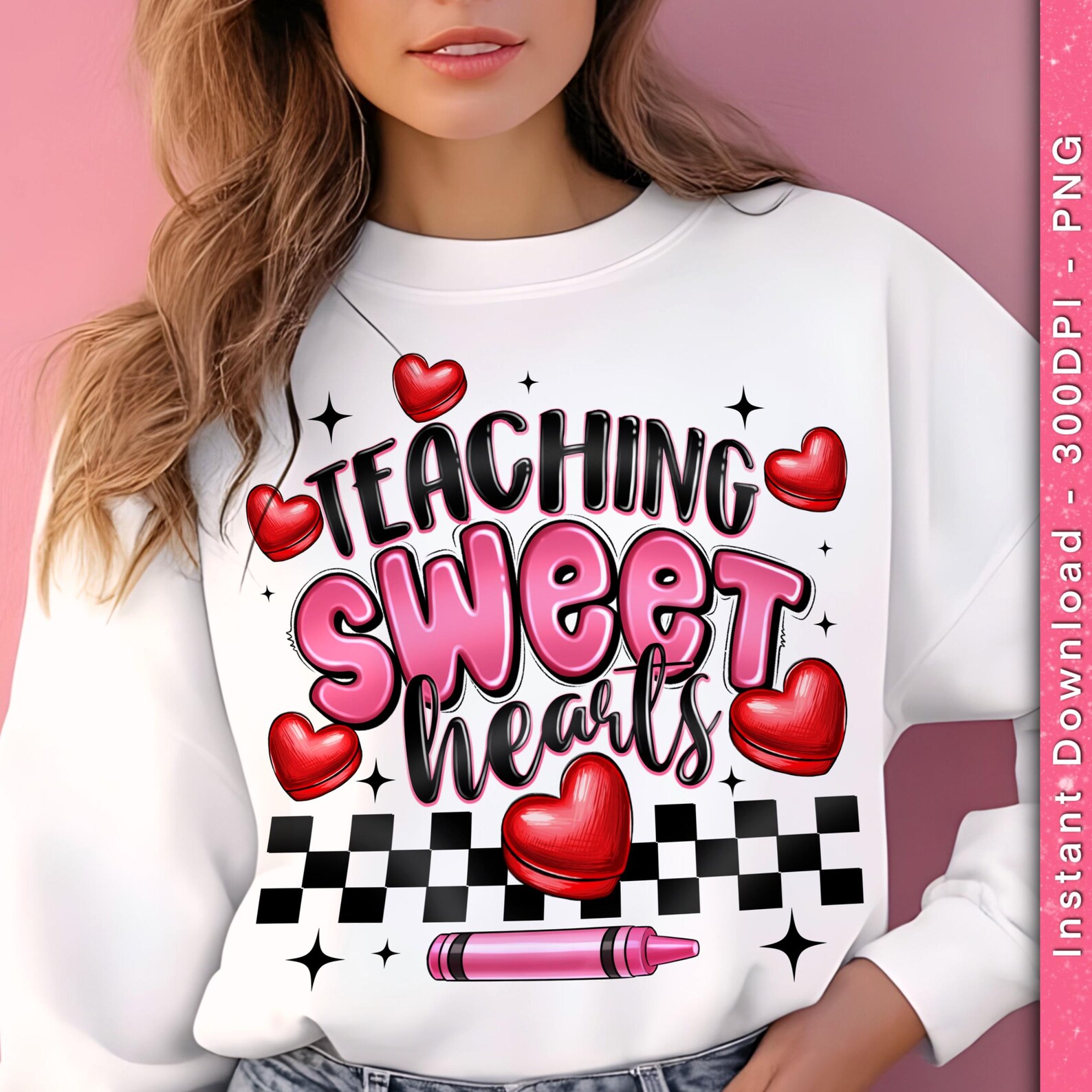 Valentines Day Teacher PNG, Teaching Sweethearts Shirt Design, Teacher ...
