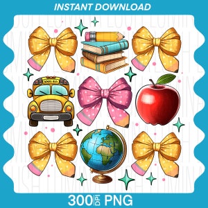 Coquette Bow Pencil Png, Back to School Png, Teacher Sublimation Design ...