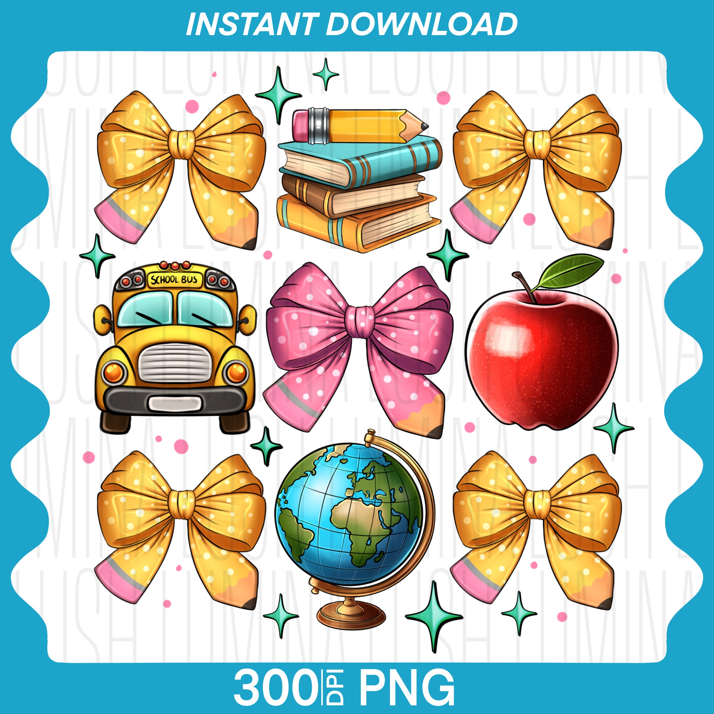 Coquette Bow Pencil Png, Back to School Png, Teacher Sublimation Design ...