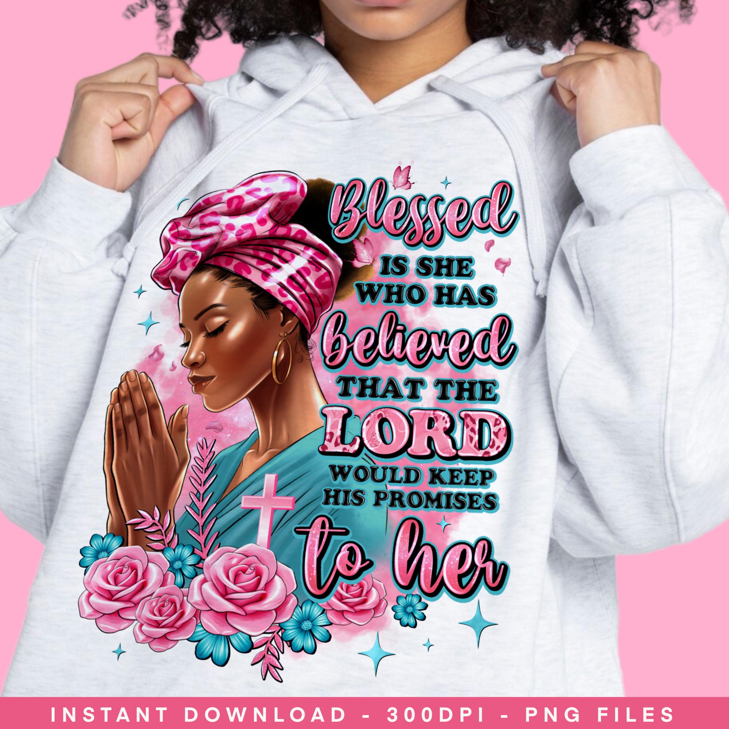 Blessed Black Woman PNG: Christian Afro Art (digital Download - Etsy