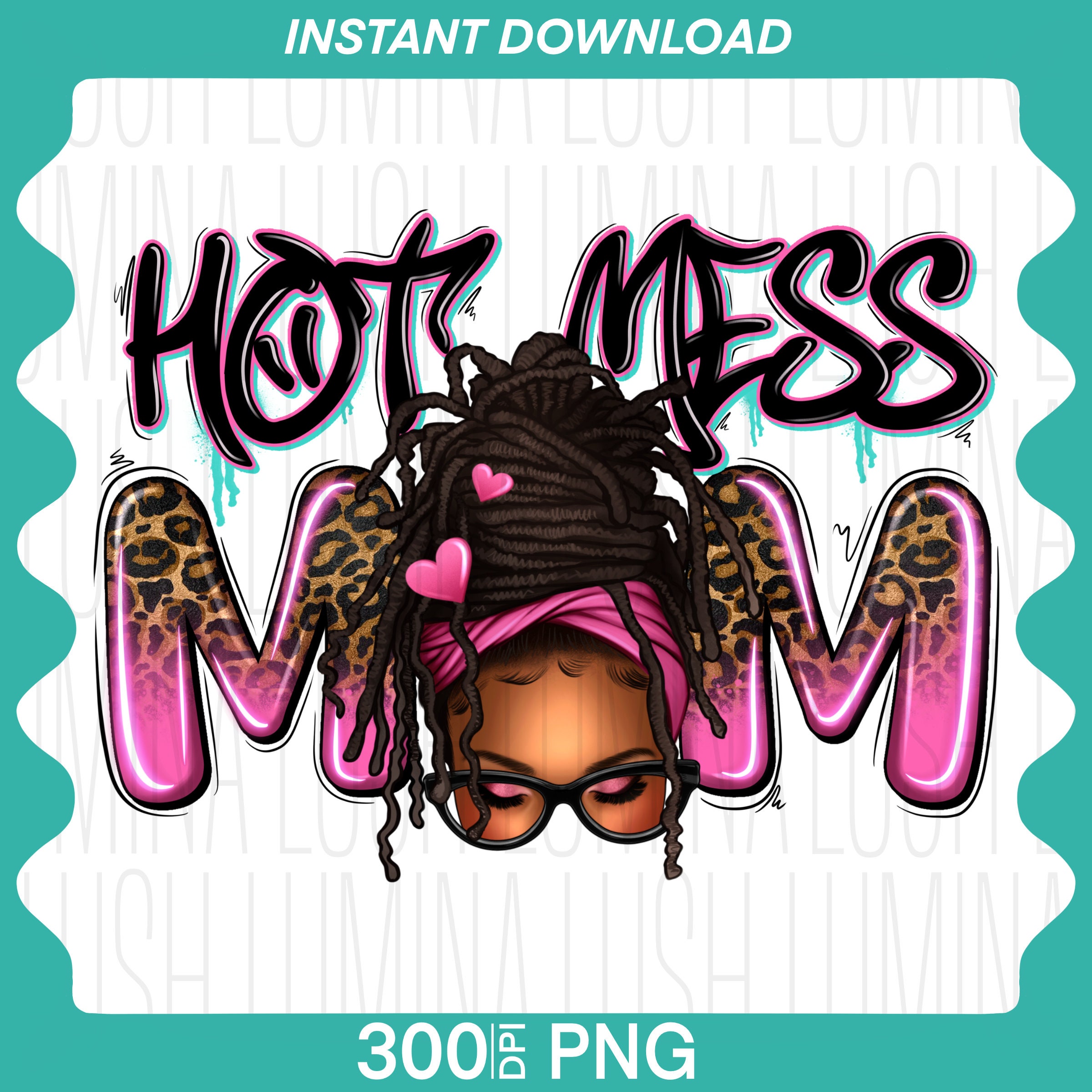 Hot Mess Mom Png, Messy Bun, Afro Woman, Black Woman Portrait ...