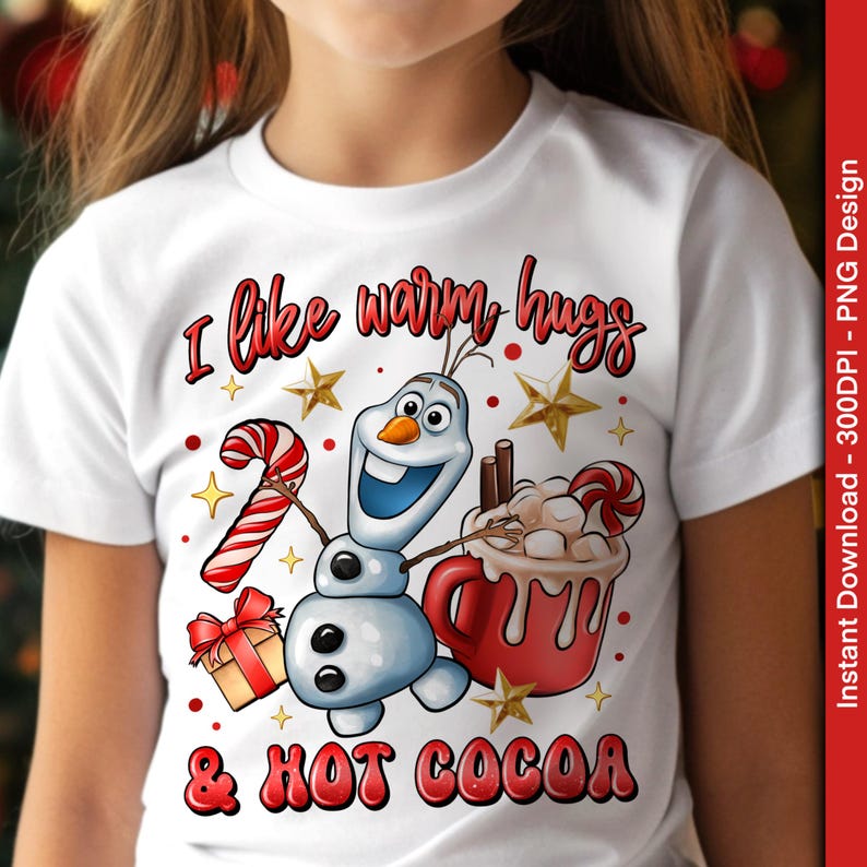Olaf Warm Hugs Hot Cocoa PNG, Christmas Design (digital Download) - Etsy