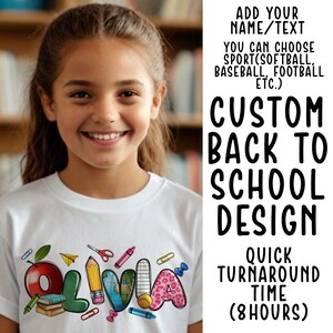 Personalized School Name PNG: Custom Student Design (digital Download ...