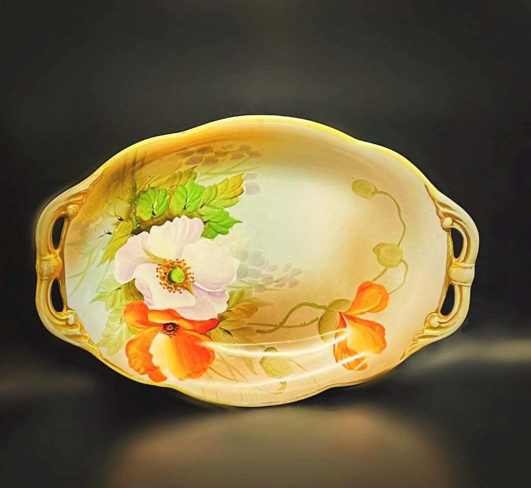 Antique Noritake Morimura Hand Painted Porcelain Tray Japan Fine China ...