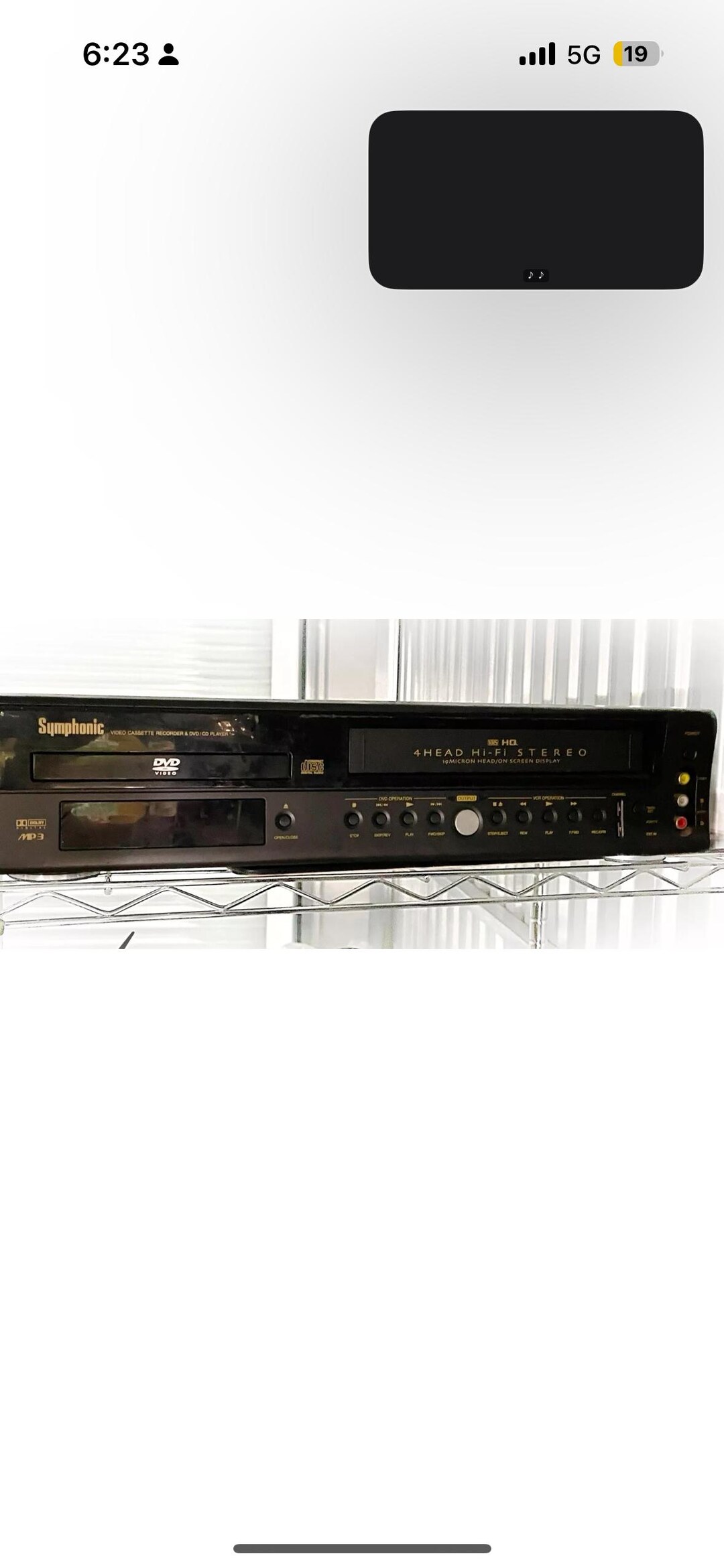 Symphonic VCR/DVD Combo Player Model No. WF802- No Remote Tested- Works ...
