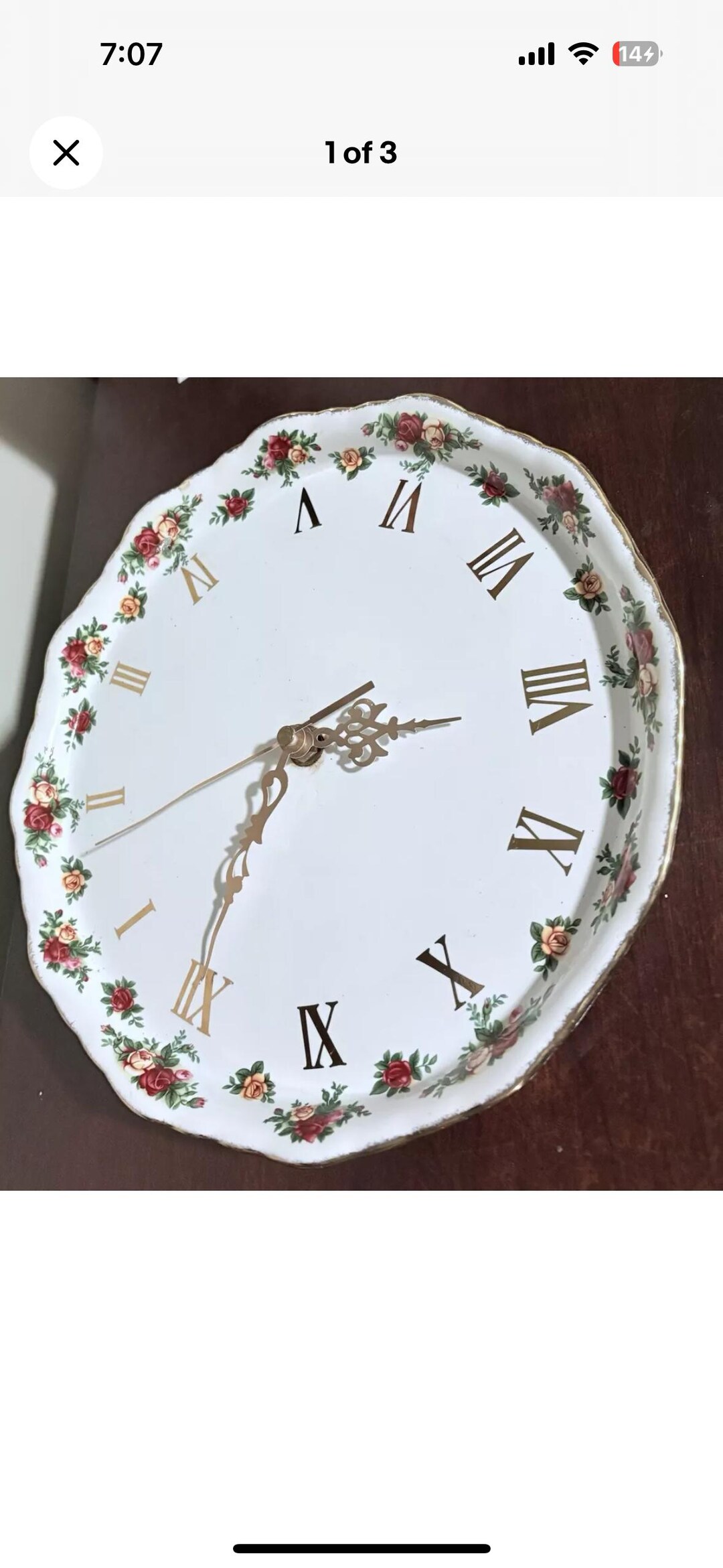 Royal Albert Old Country Roses Round Wall Clock Fine Bone China - Etsy