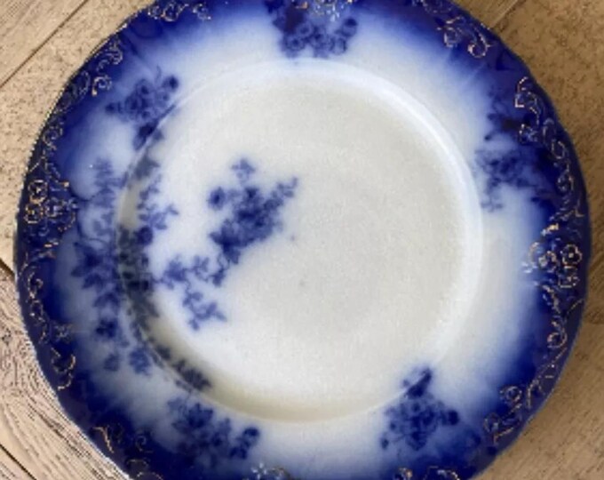 Antique /vintage Flow Blue Dinner Plate. Marked Labelle China ...