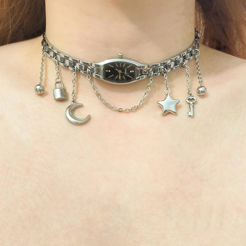 Clock Necklace - Etsy