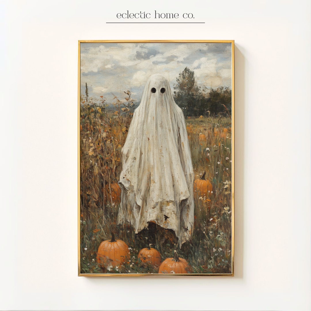 Vintage Geist Malerei Halloween druckbare Wand Kunst, dunkle ...
