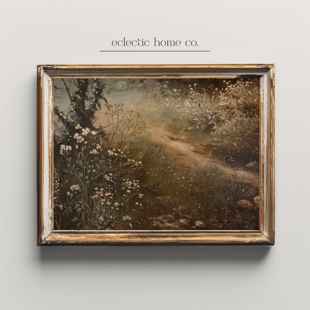 Printable Vintage Garden Path, Cottagecore Wall Art Downloadable ...