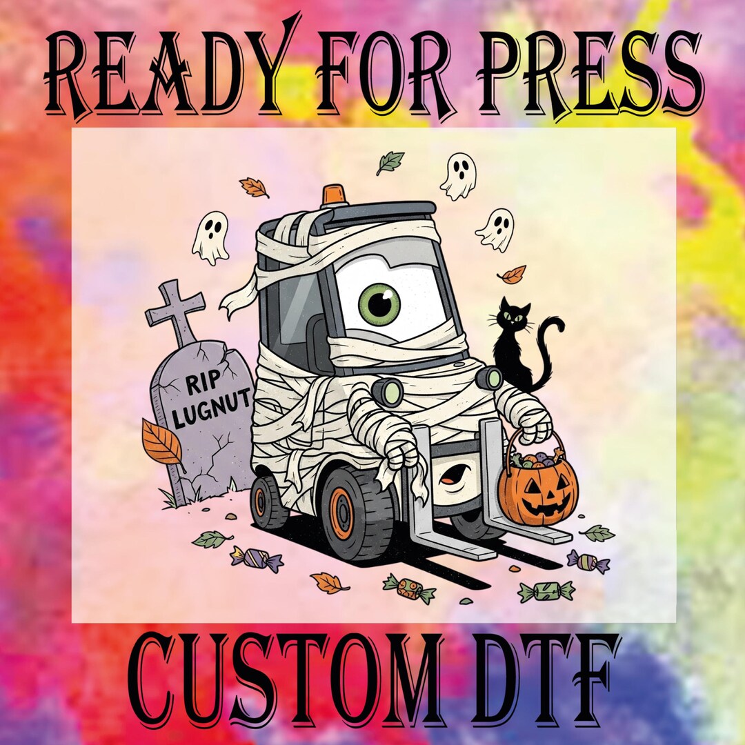 Disney Pixar Cars Halloween Ready to Press, Disney Cars Guido Dtf ...