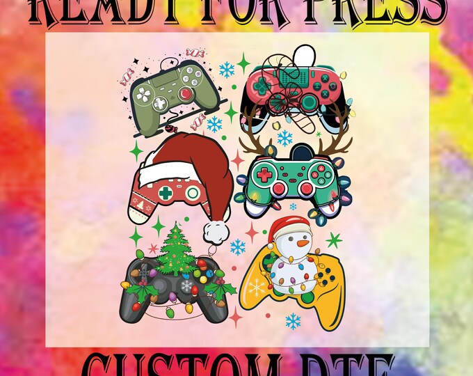 Gamer Christmas Game Controller Design for Heat Transfer | Ready to ...