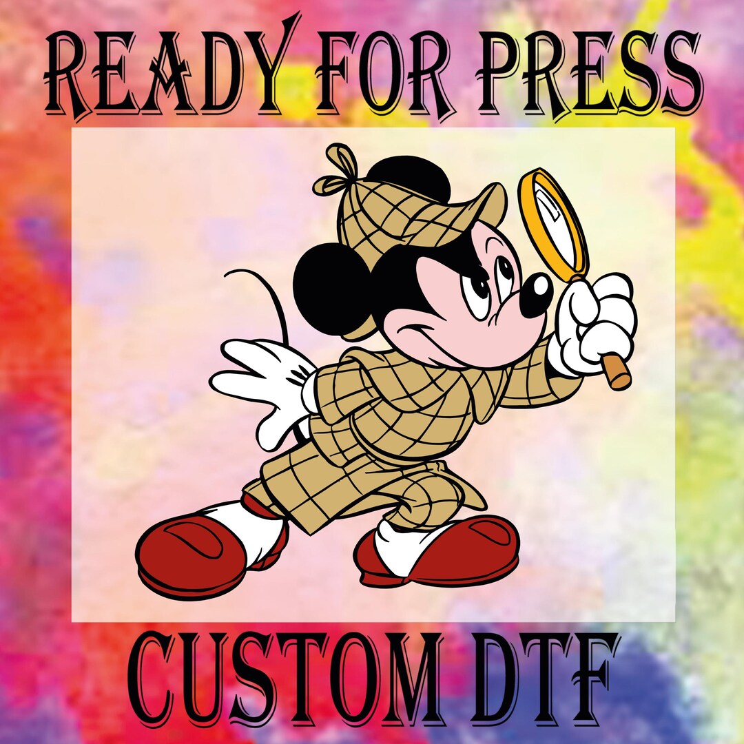 Detective Mickey Ready to Press, Disney Safari Dtf Transfer, Animal ...