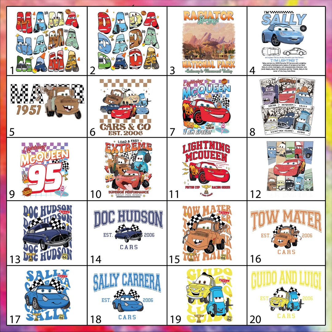 Disney Cars DTF Transfer, Lightning Mcqueen Ready to Press - Etsy
