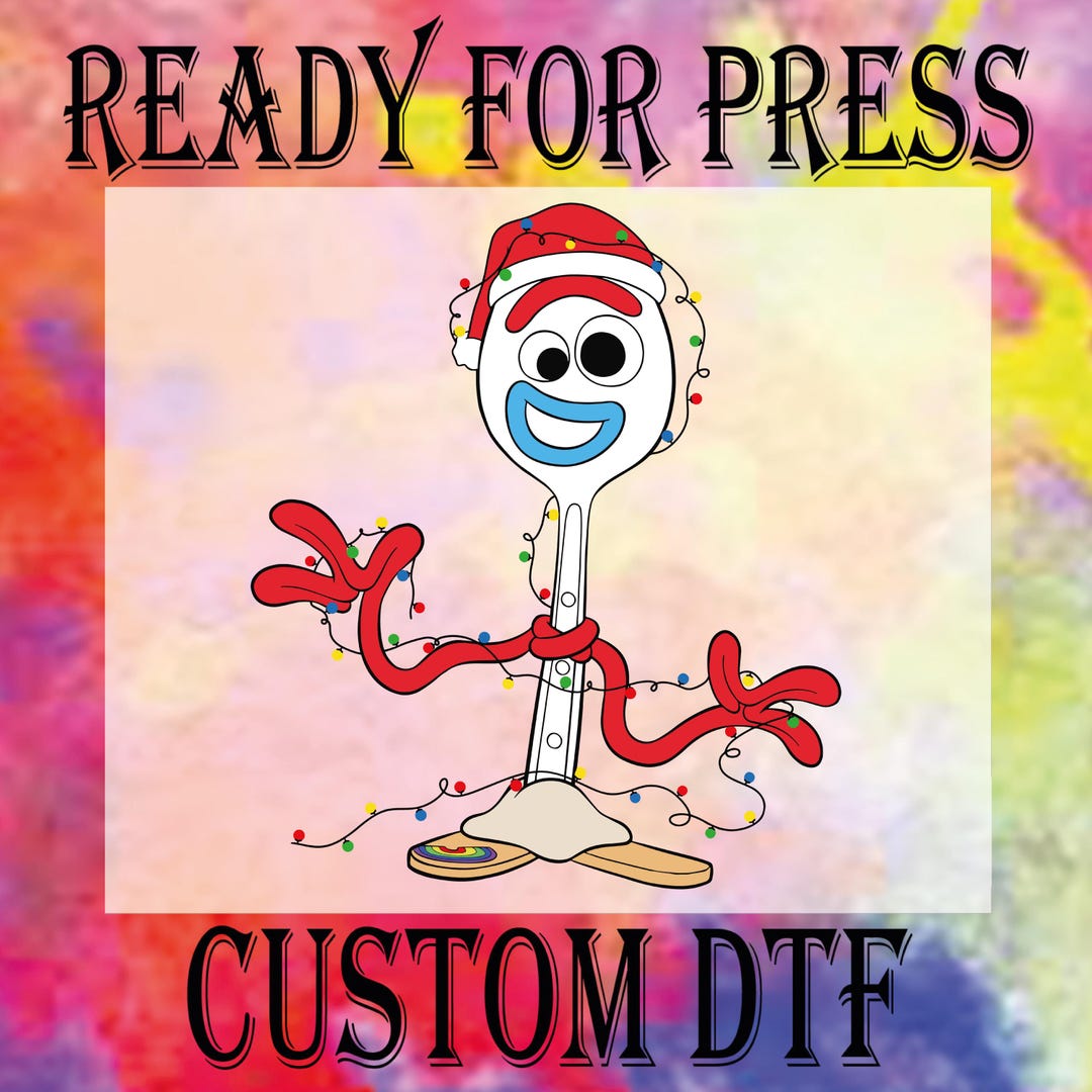 Toy Story Forky Christmas Lights DTF Heat Transfer - Etsy