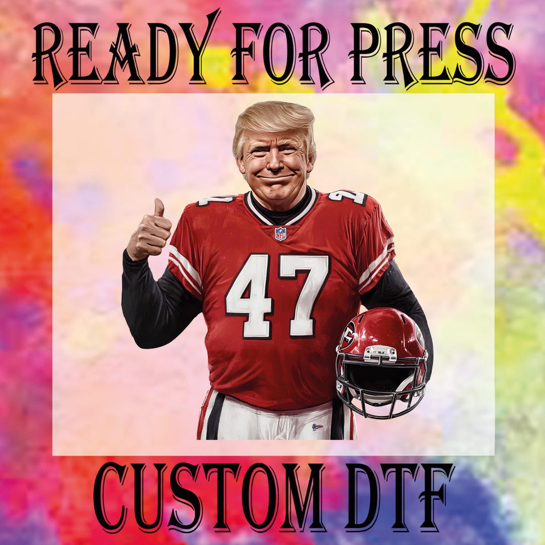American Football Trump Ready to Press, President Trump Football Dtf ...