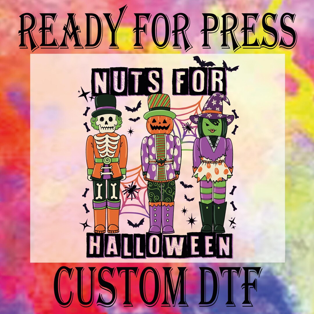 Funny Spooky Nutcracker DTF Transfer: Halloween Ready to Press - Etsy