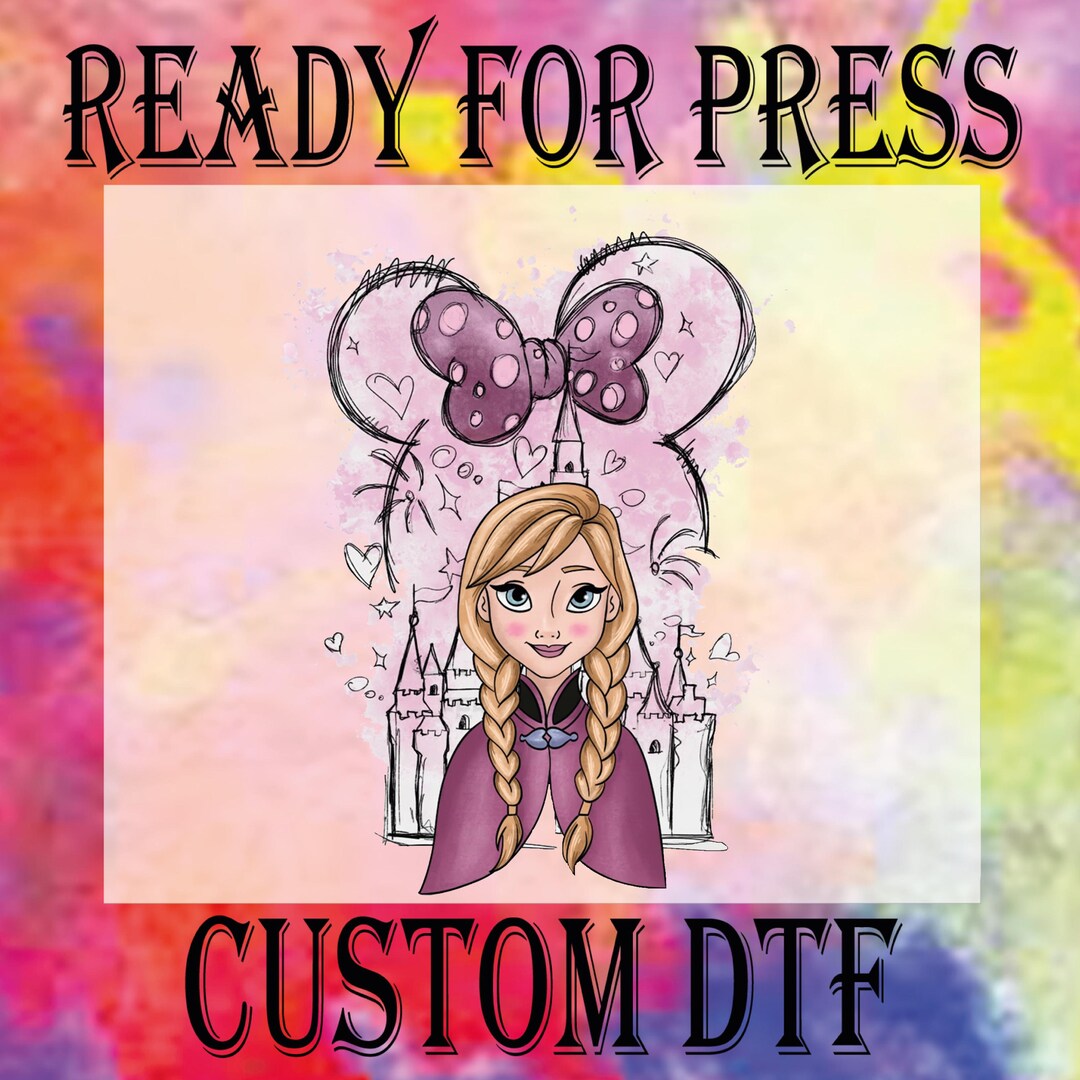Princess Anna Ready to Press, Disney Anna Frozen Dtf Transfer, Minnie ...