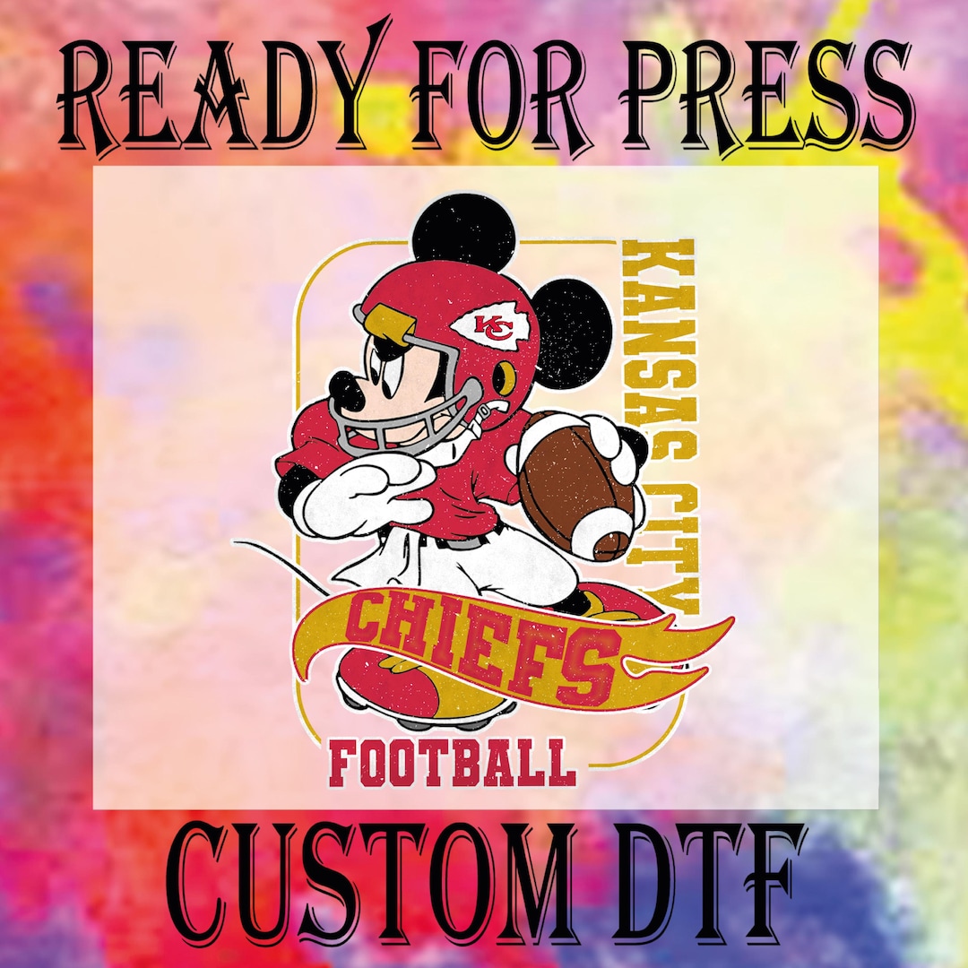 Mickey Mouse Kansas City Chiefs Football DTF Transfer: Ready to Press ...