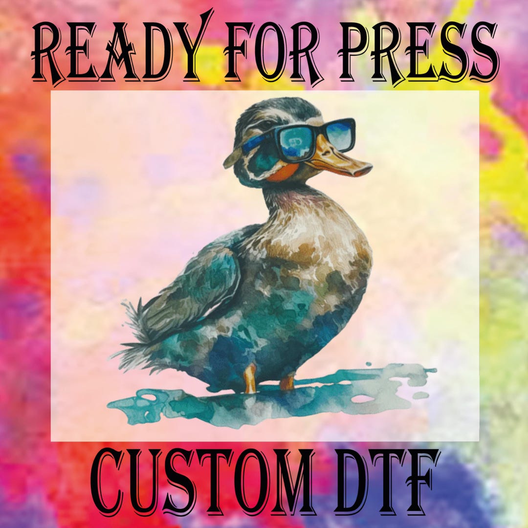 Watercolor Mallard Duck Ready to Press, Duck Hunting Season Dtf ...