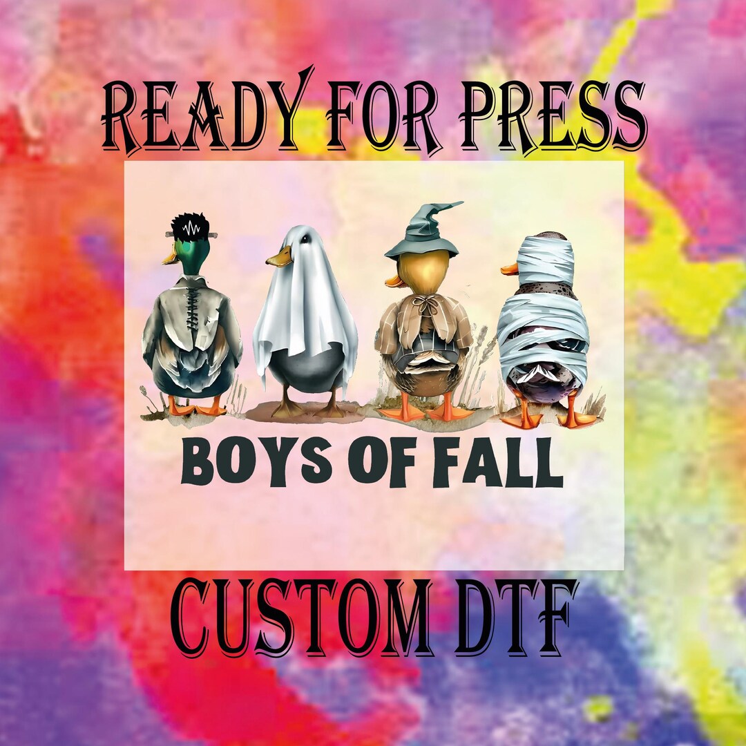 Boys of Fall Ready to Press, Halloween Dtf Transfer, Fall Autumn DTF ...