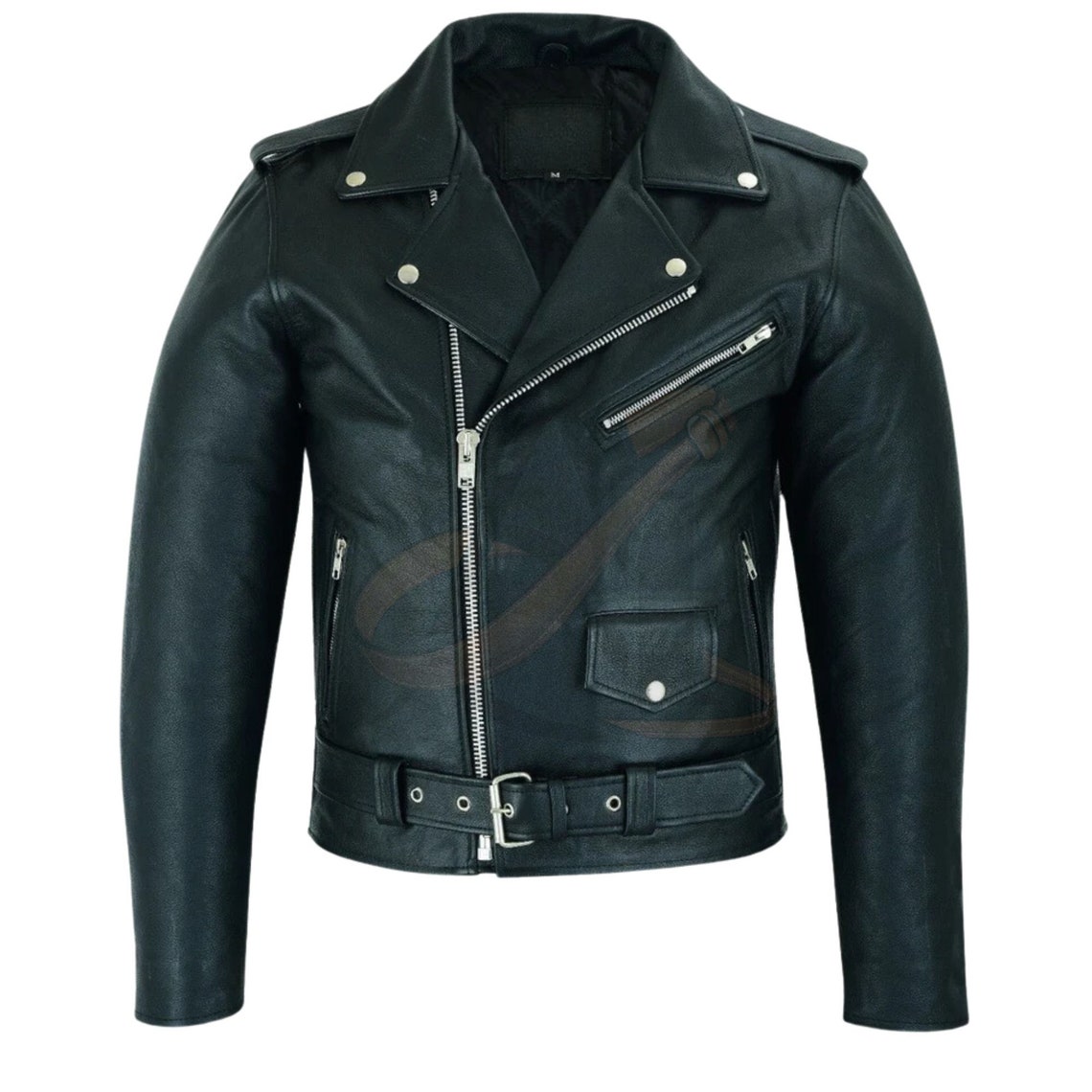Iconic Marlon Brando Leather Jacket Vintage Motorcycle Biker Style, Men ...