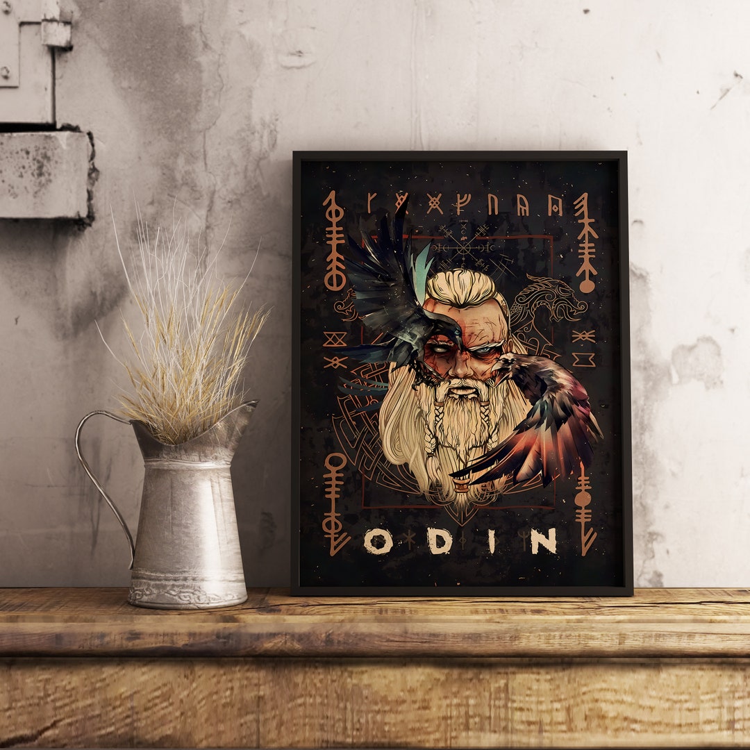 Norse Mythology Poster, Vintage Style Wall Art, Retro Home Decor, Kraft ...