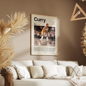 Stephen Curry Poster, Golden State Warriors Basketball Poster ...