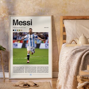 Lionel Messi Poster, Argentina Footballer Poster, Soccer Gifts, Sports ...