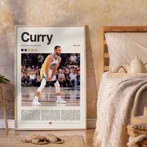 Stephen Curry Poster, Golden State Warriors Basketball Poster ...