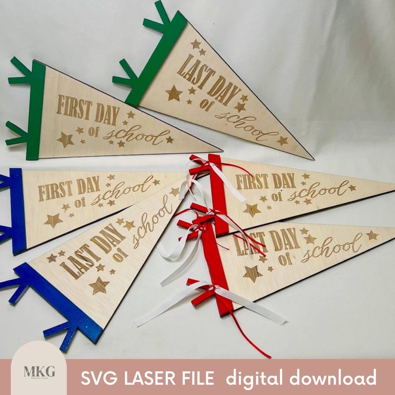 School Penant Flags Svg, Back to School Flags Digital File, First Day ...