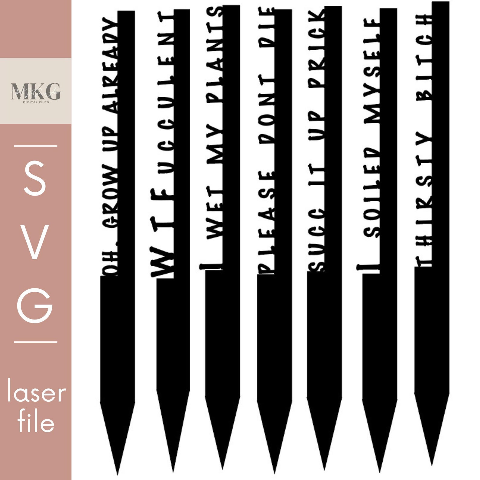 Plant Stakes SVG, Plant Label Digital File, Garden Stakes SVG, Plant ...