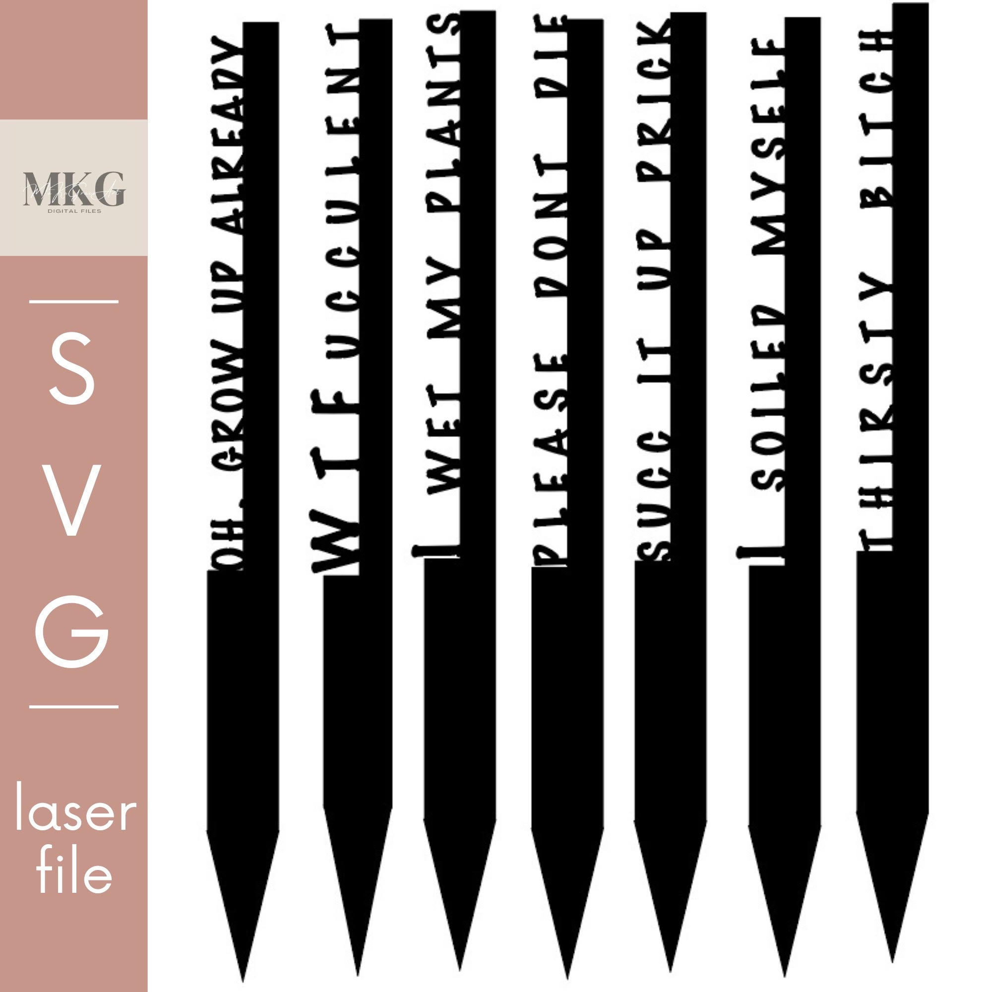 Plant Stakes SVG, Plant Label Digital File, Garden Stakes SVG, Plant ...