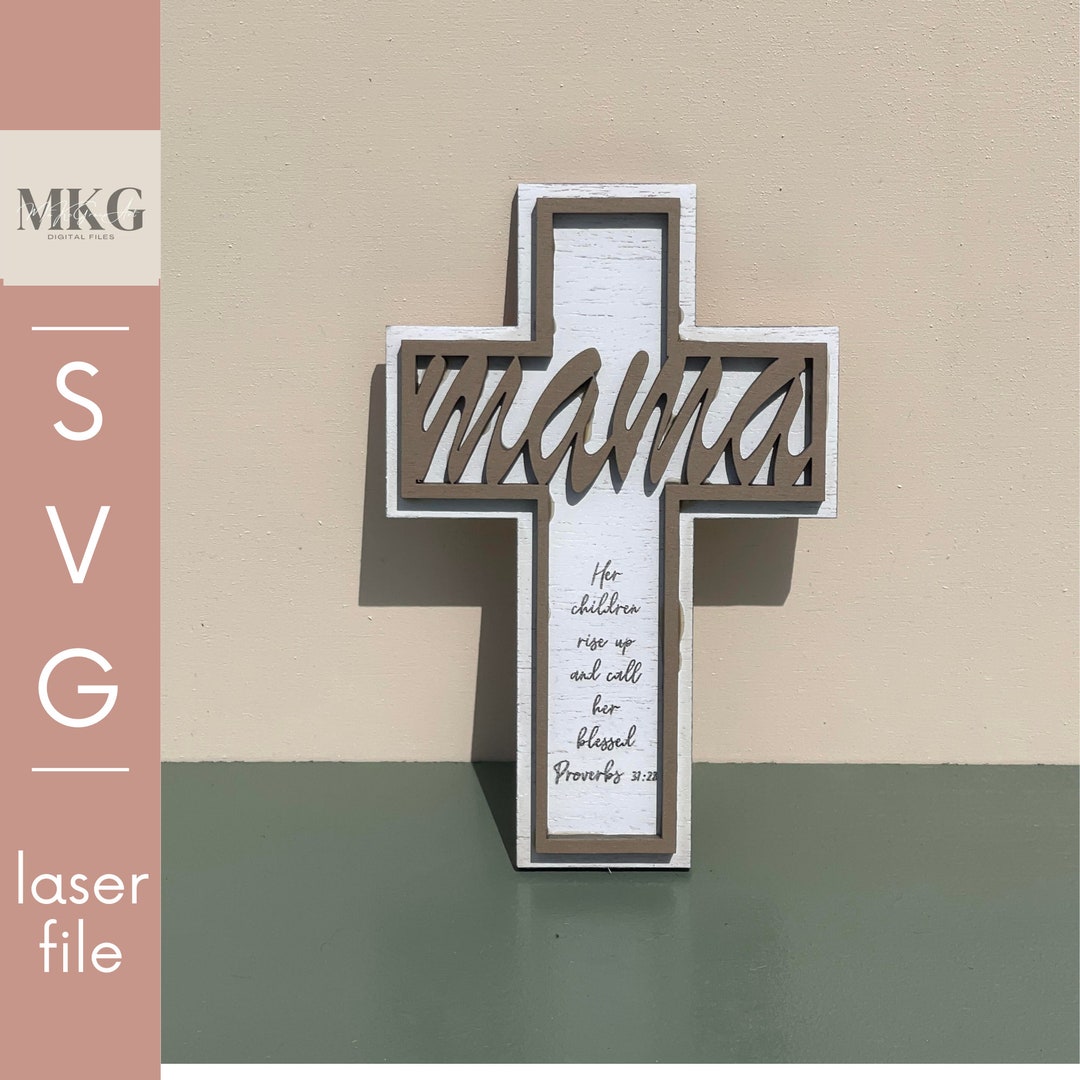 Mama Cross SVG, Mother's Day Gift Idea, Blessed Children, Mother ...