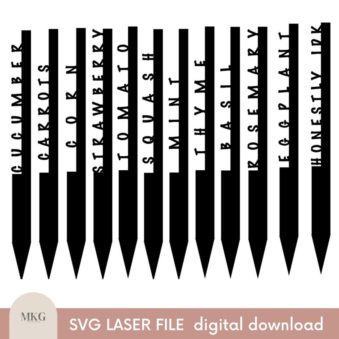 Plant Stakes SVG, Plant Label Digital File, Garden Stakes SVG, Plant ...