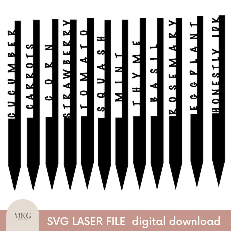 Plant Stakes SVG, Plant Label Digital File, Garden Stakes SVG, Plant ...