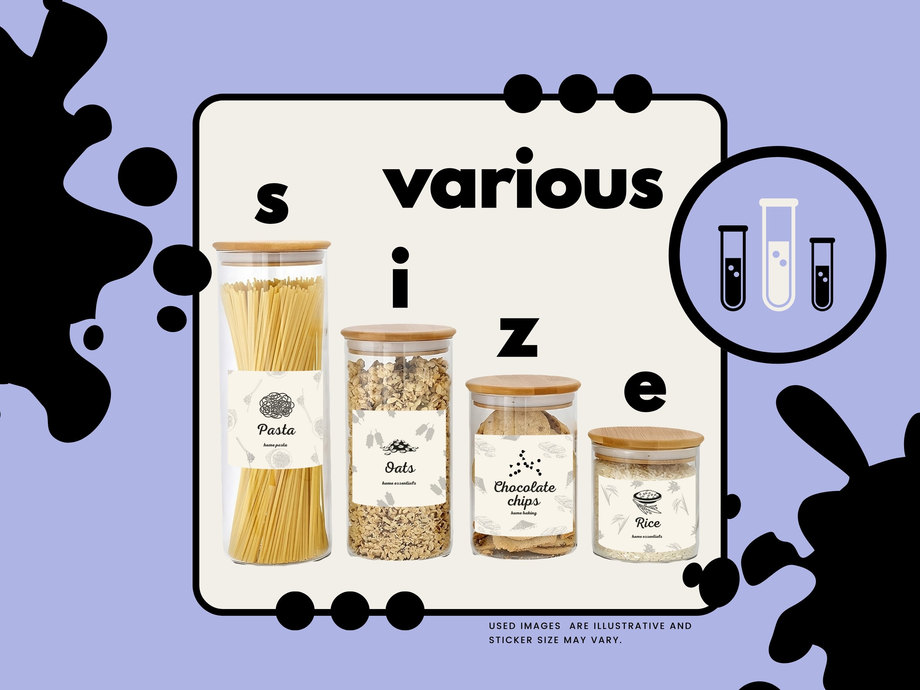 Digital Label, Pantry Jar Label, Pantry Sticker, Modern Jar Labels ...