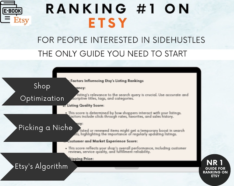 How to Sell Products and Rank 1st on Etsy Search Page, Etsy Shop Seller Help Selling Guide, How ...