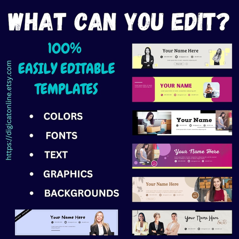20 Professional Linkedin Profile Banner Templates for Busy Business ...