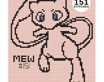 Mew Blackwork Pattern digital Download PDF - Etsy