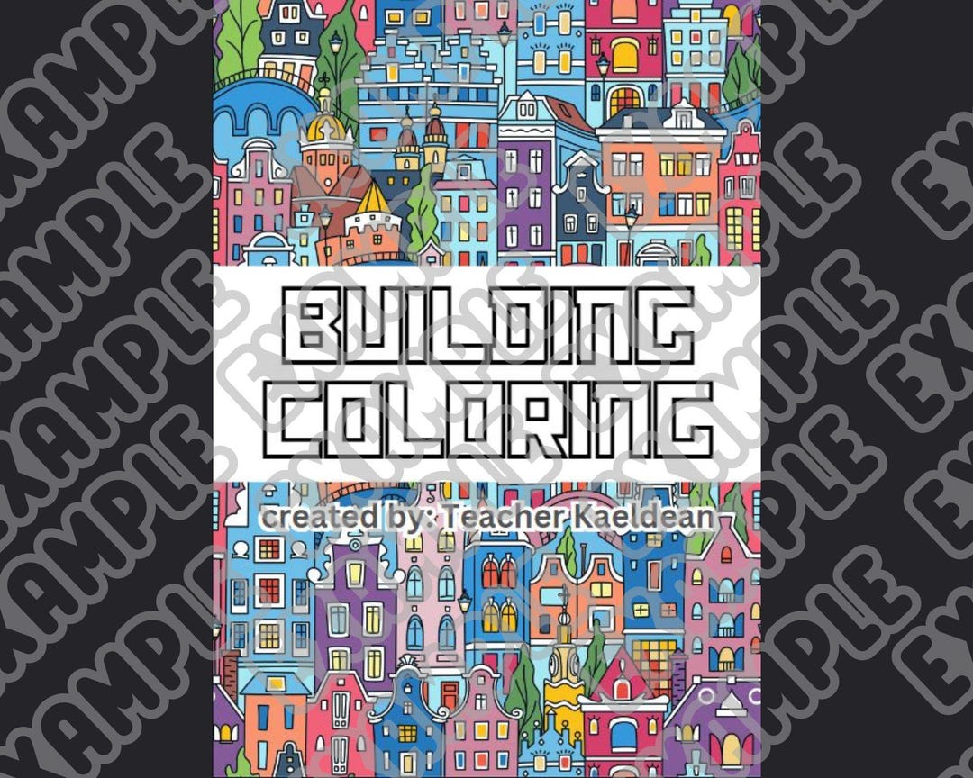 PDFPRINTABLE BUILDING COLORING - Etsy