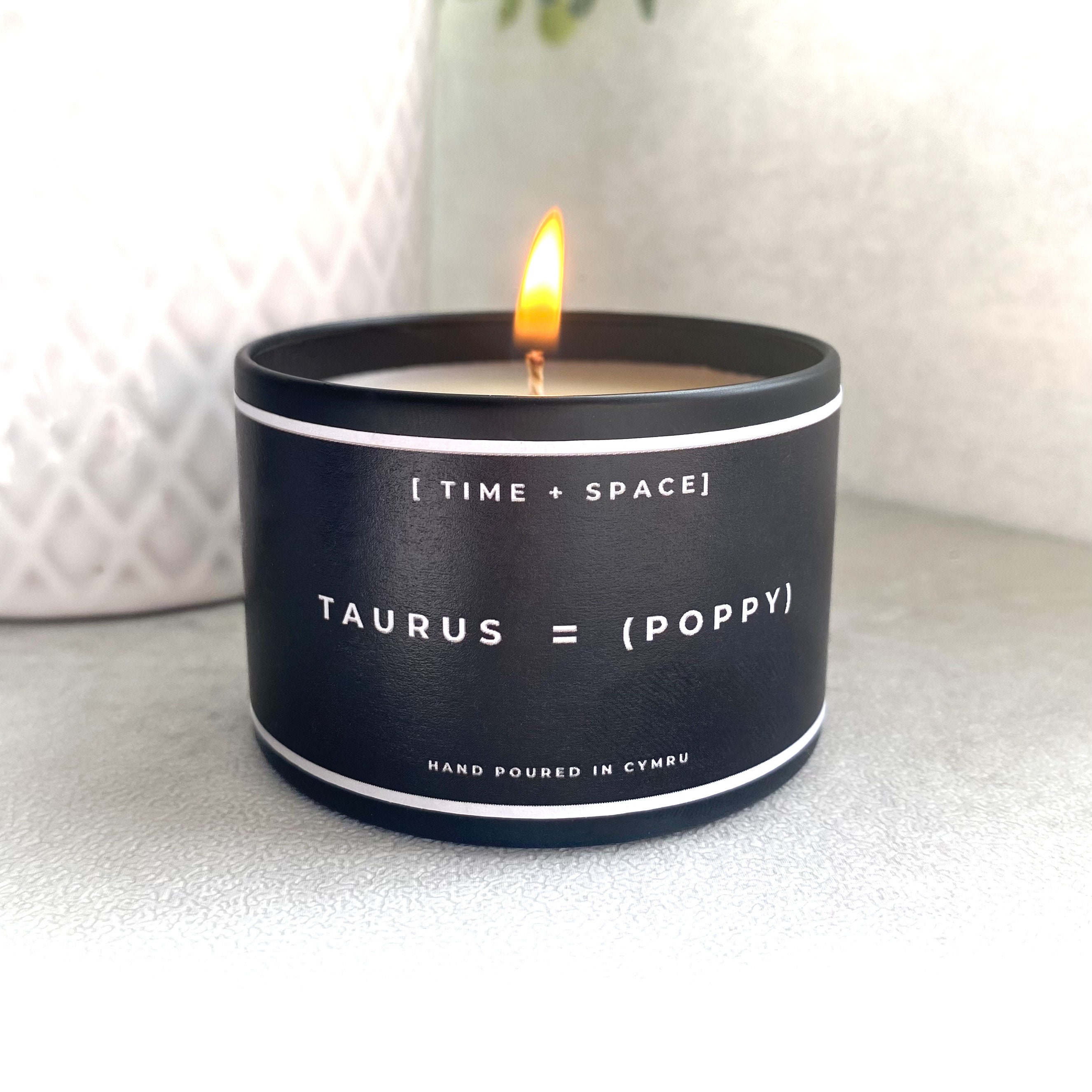 TAURUS ZODIAC Birth Flower Candle, Poppy Scented Soy Wax Candle, Taurus ...