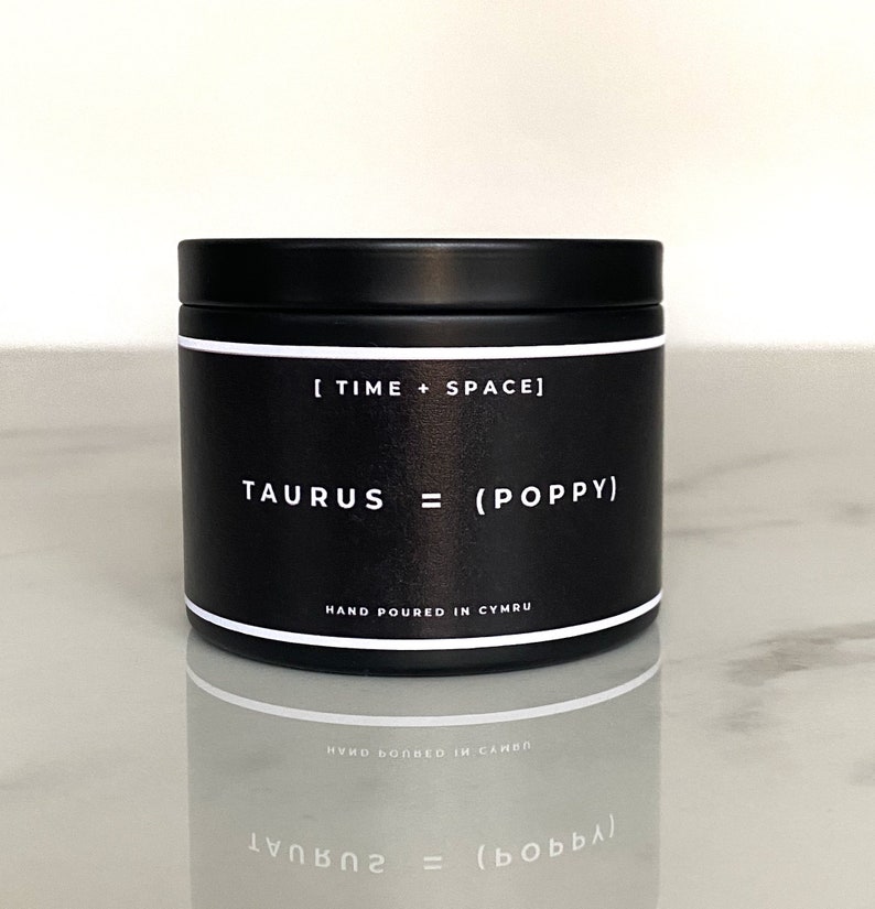 TAURUS ZODIAC Birth Flower Candle, Poppy Scented Soy Wax Candle, Taurus ...