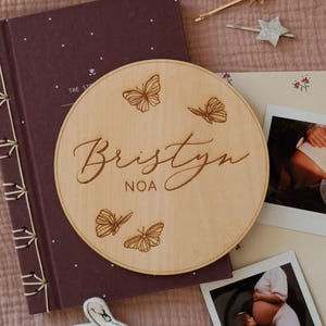 Newborn Announcement Sign | Butterfly Name Sign | Hospital Birth Name ...
