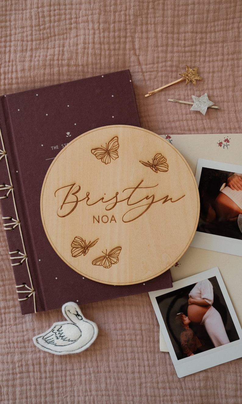Newborn Announcement Sign | Butterfly Name Sign | Hospital Birth Name ...