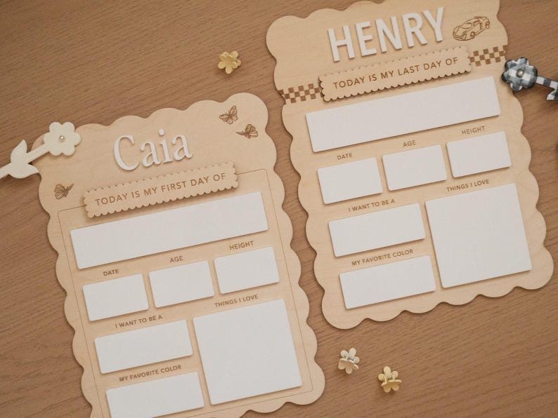 Personalized First Day of School Sign: Reusable Photo Prop - Etsy